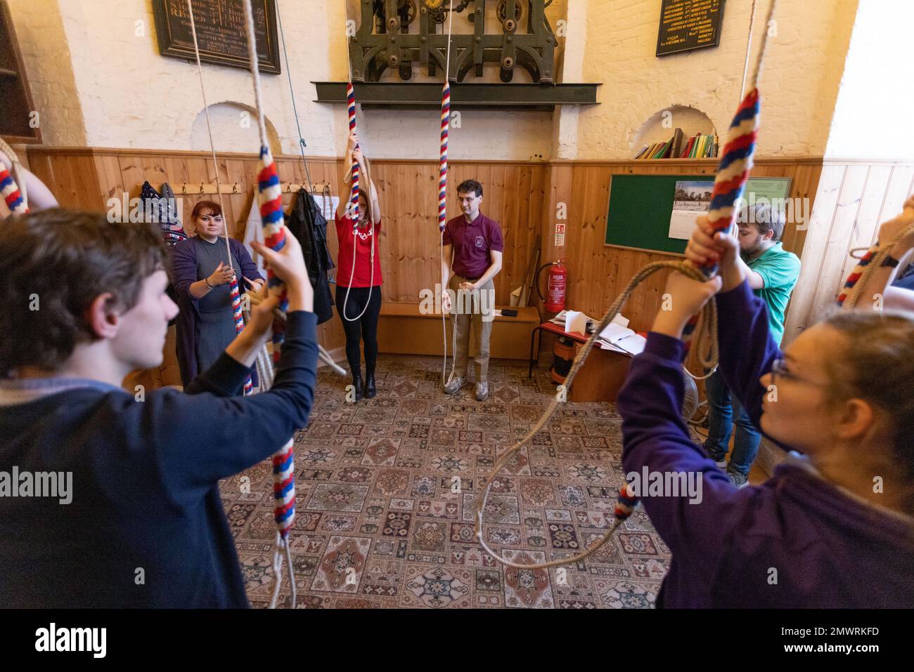 Members of The Young Change Ringers Association (YCRA), a new ...