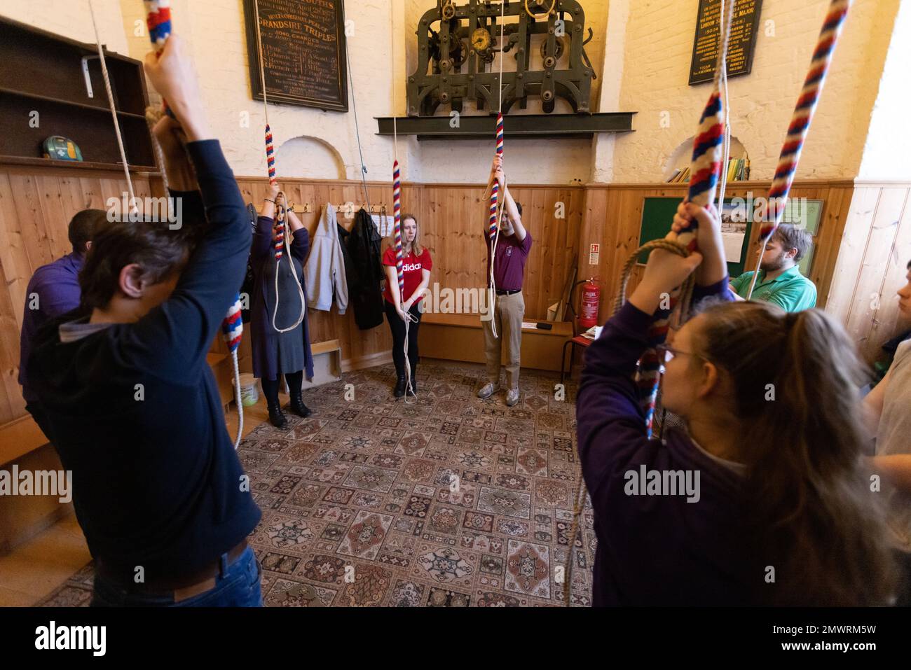 Members of The Young Change Ringers Association (YCRA), a new ...