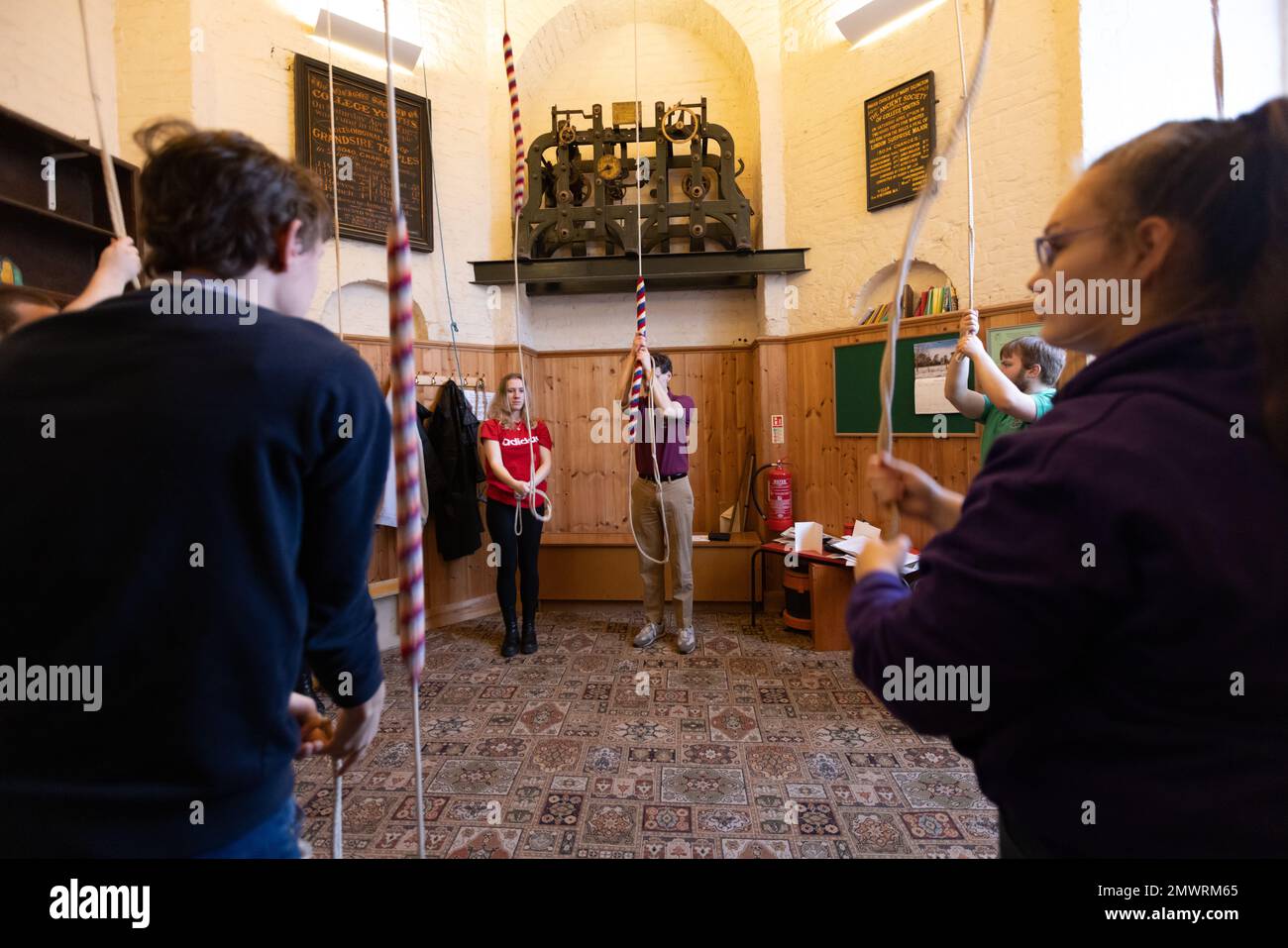 Members of The Young Change Ringers Association (YCRA), a new ...