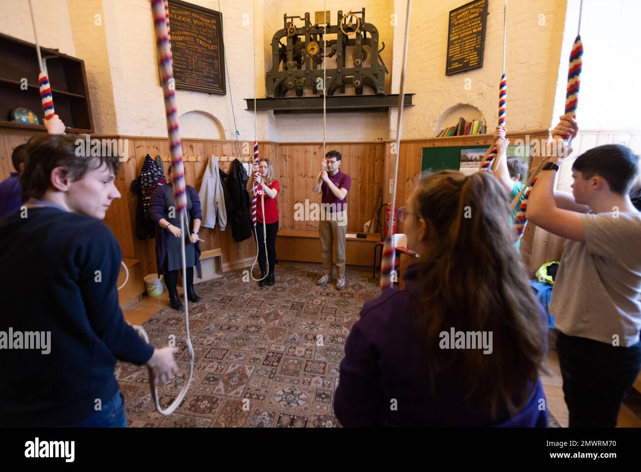 Members of The Young Change Ringers Association (YCRA), a new ...
