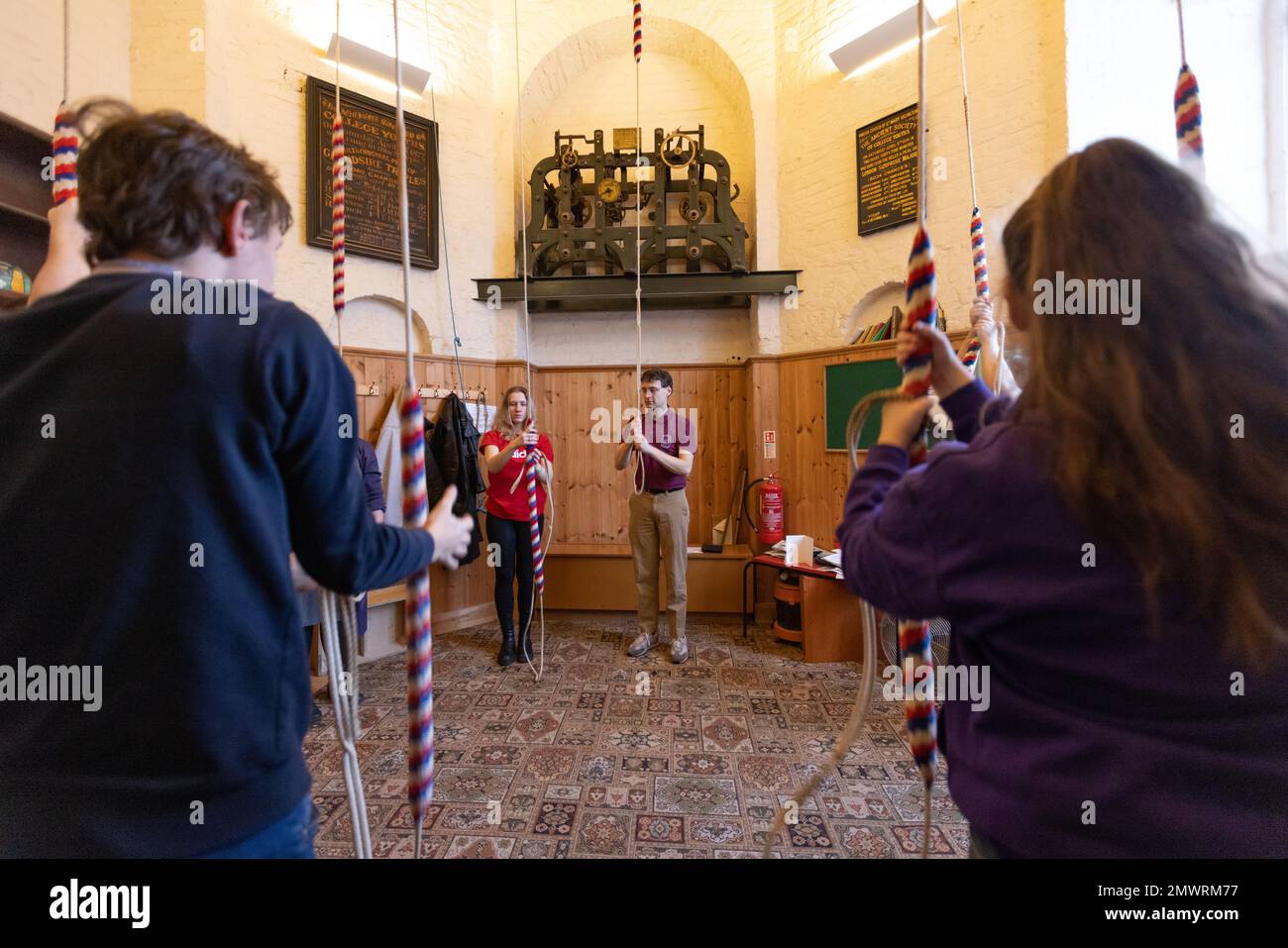 Members of The Young Change Ringers Association (YCRA), a new ...