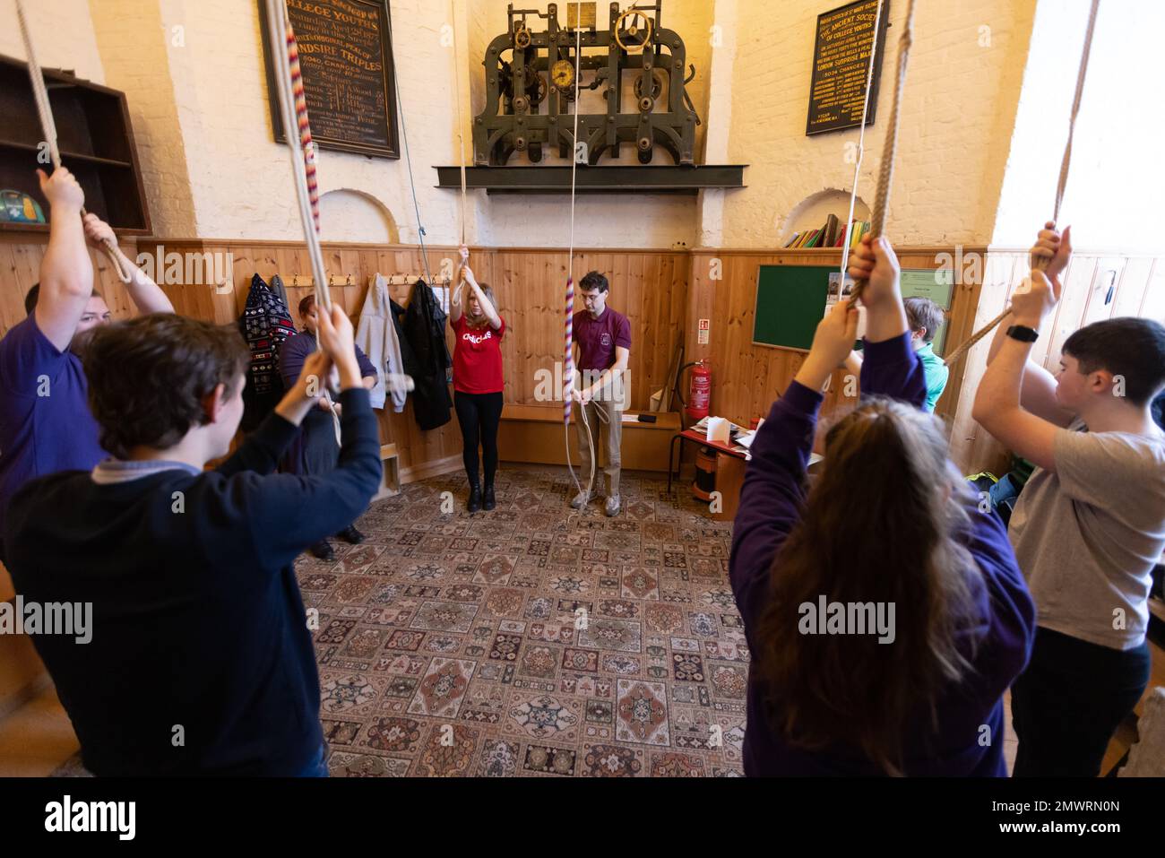 Members of The Young Change Ringers Association (YCRA), a new ...
