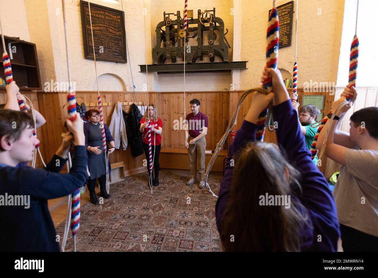 Members of The Young Change Ringers Association (YCRA), a new ...