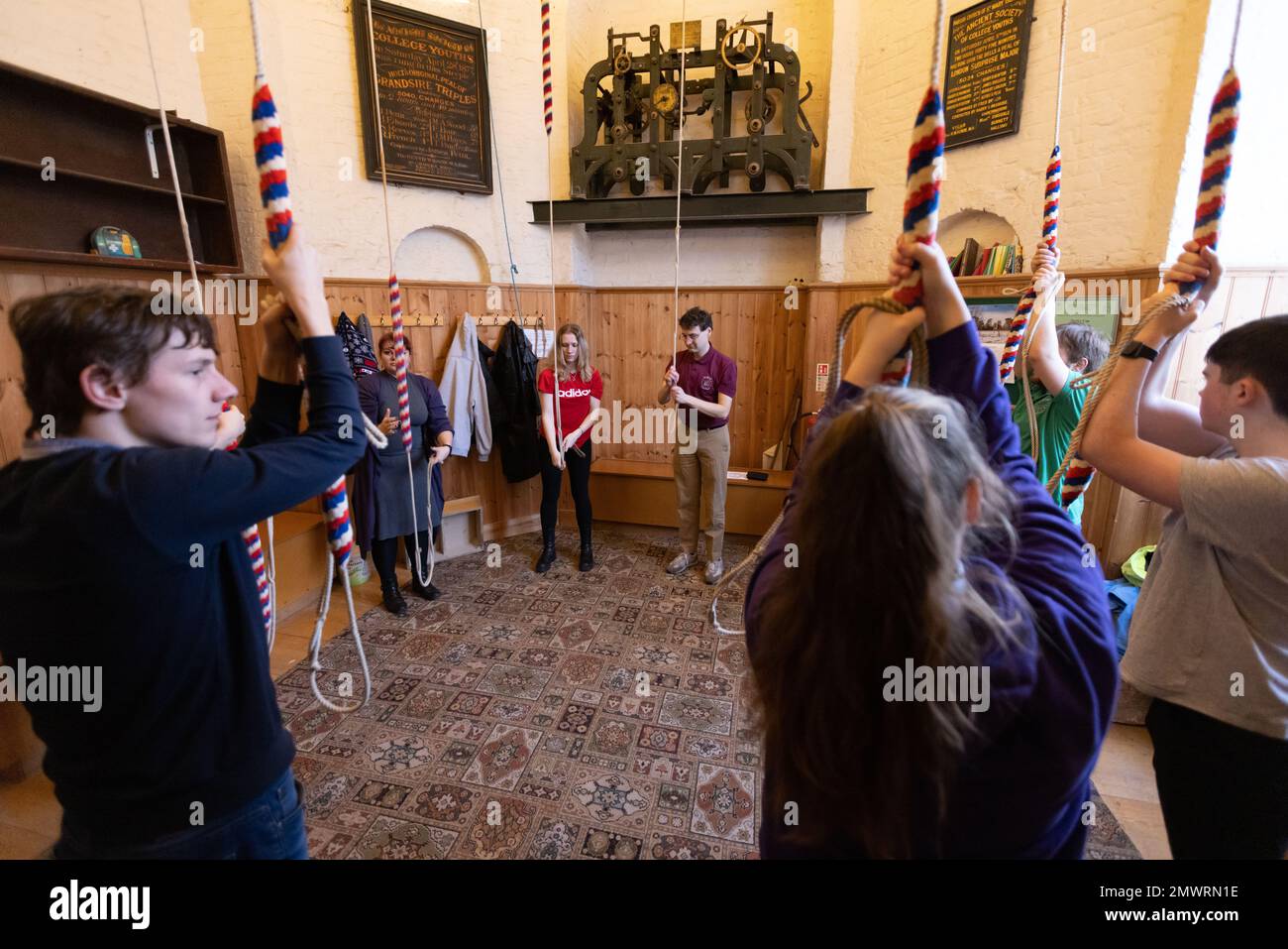 Members of The Young Change Ringers Association (YCRA), a new ...