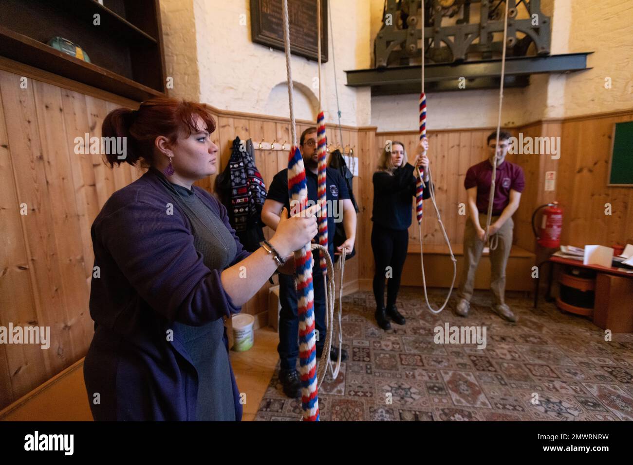 Members of The Young Change Ringers Association (YCRA), a new ...