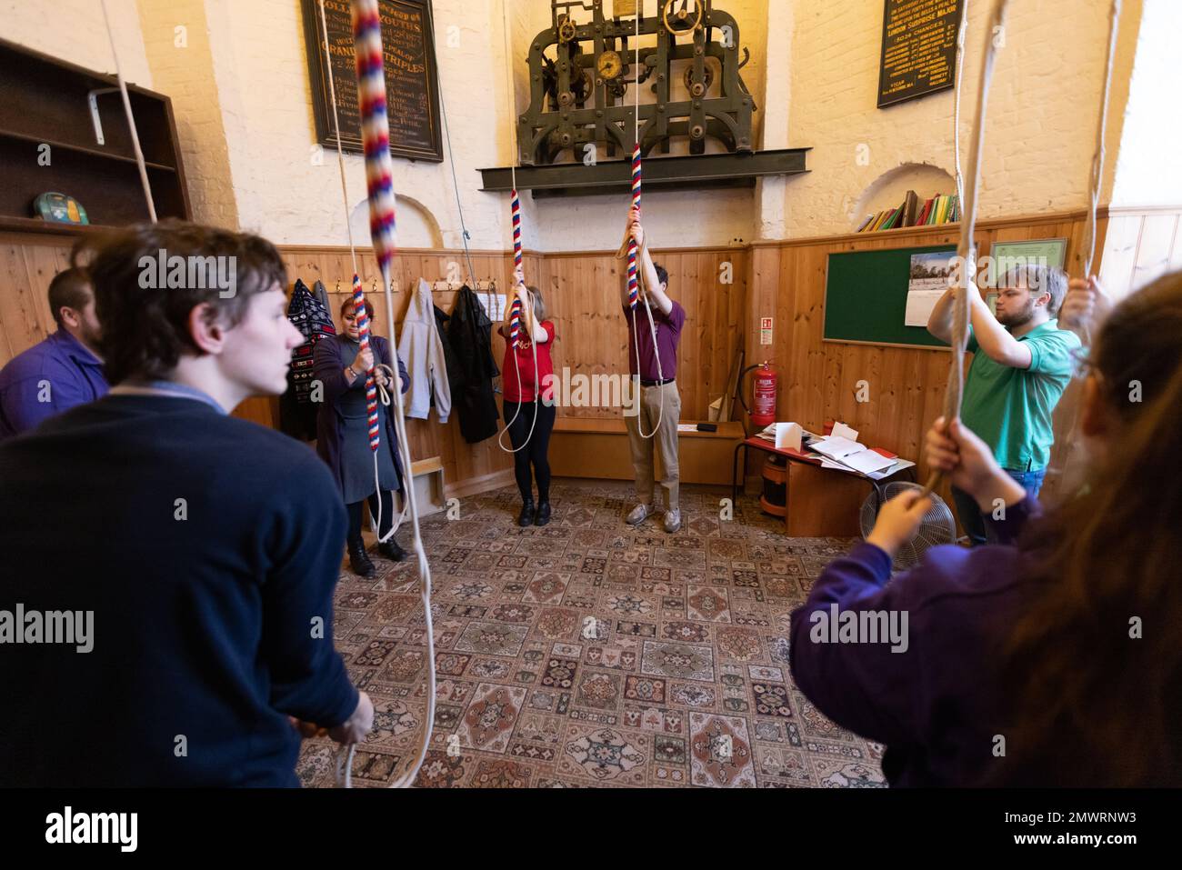 Members of The Young Change Ringers Association (YCRA), a new ...