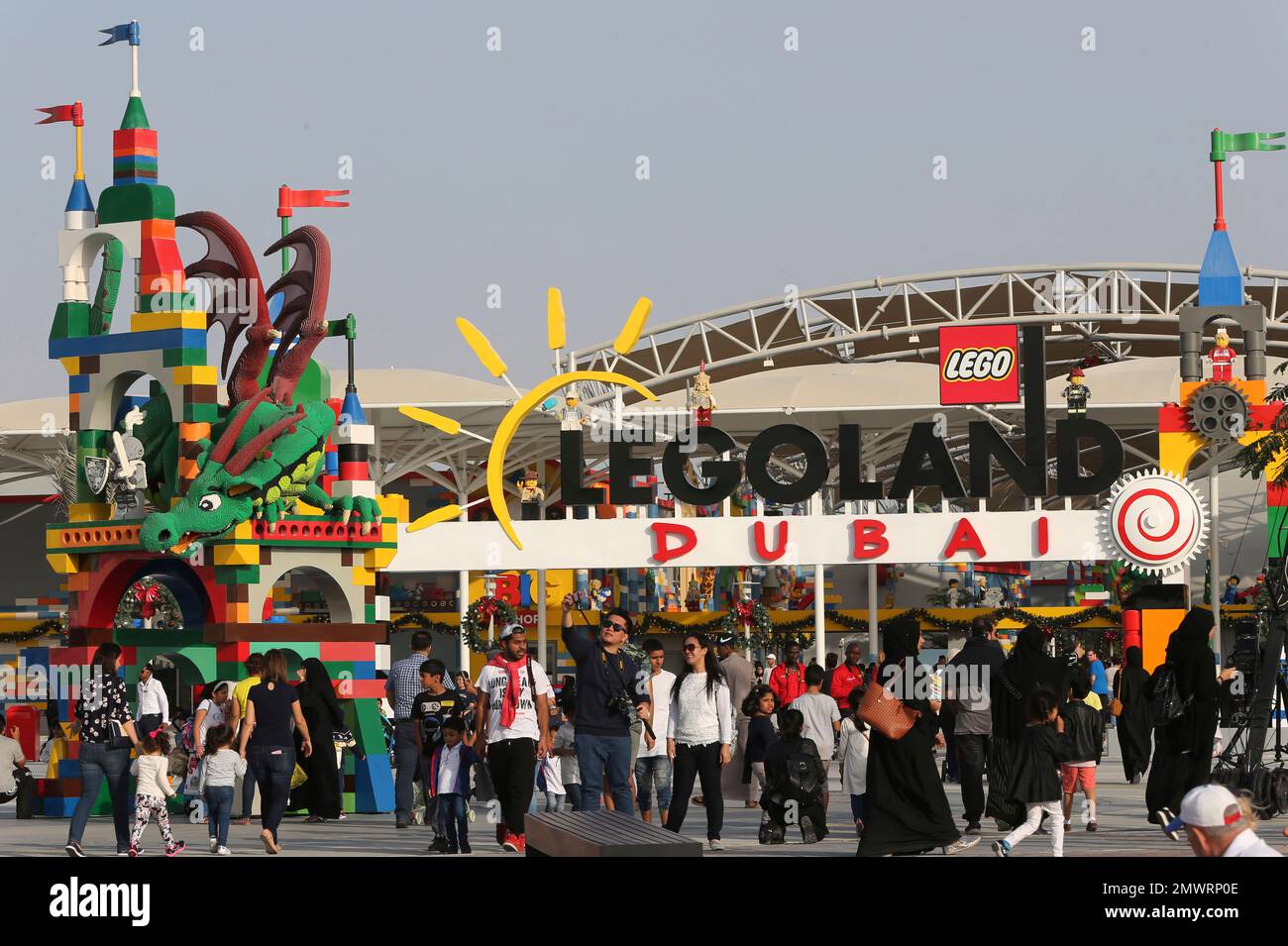 People visit the Legoland at Dubai Parks & Resorts in Dubai, United ...