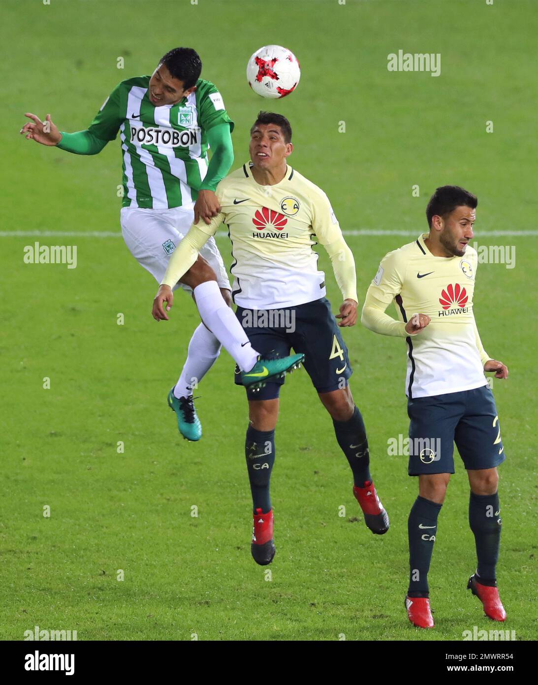 Atletico Nacional's Daniel Bocanegra, left, and Club America's Erik ...