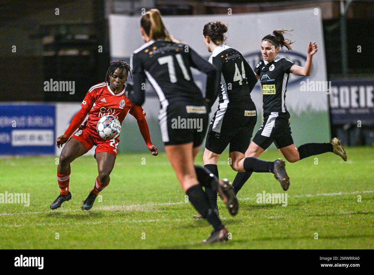 Aalst , 1 February 2023, Welma Fon (22) of Standard , Annelies Van ...