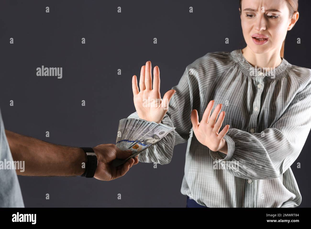 Closeup woman rejecting refusing hi-res stock photography and images ...