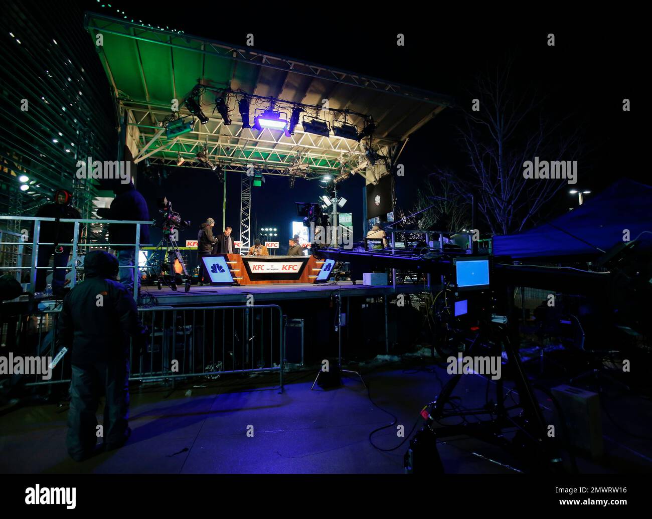 The Saturday Night Football NFL Network fan activation broadcast crew ...