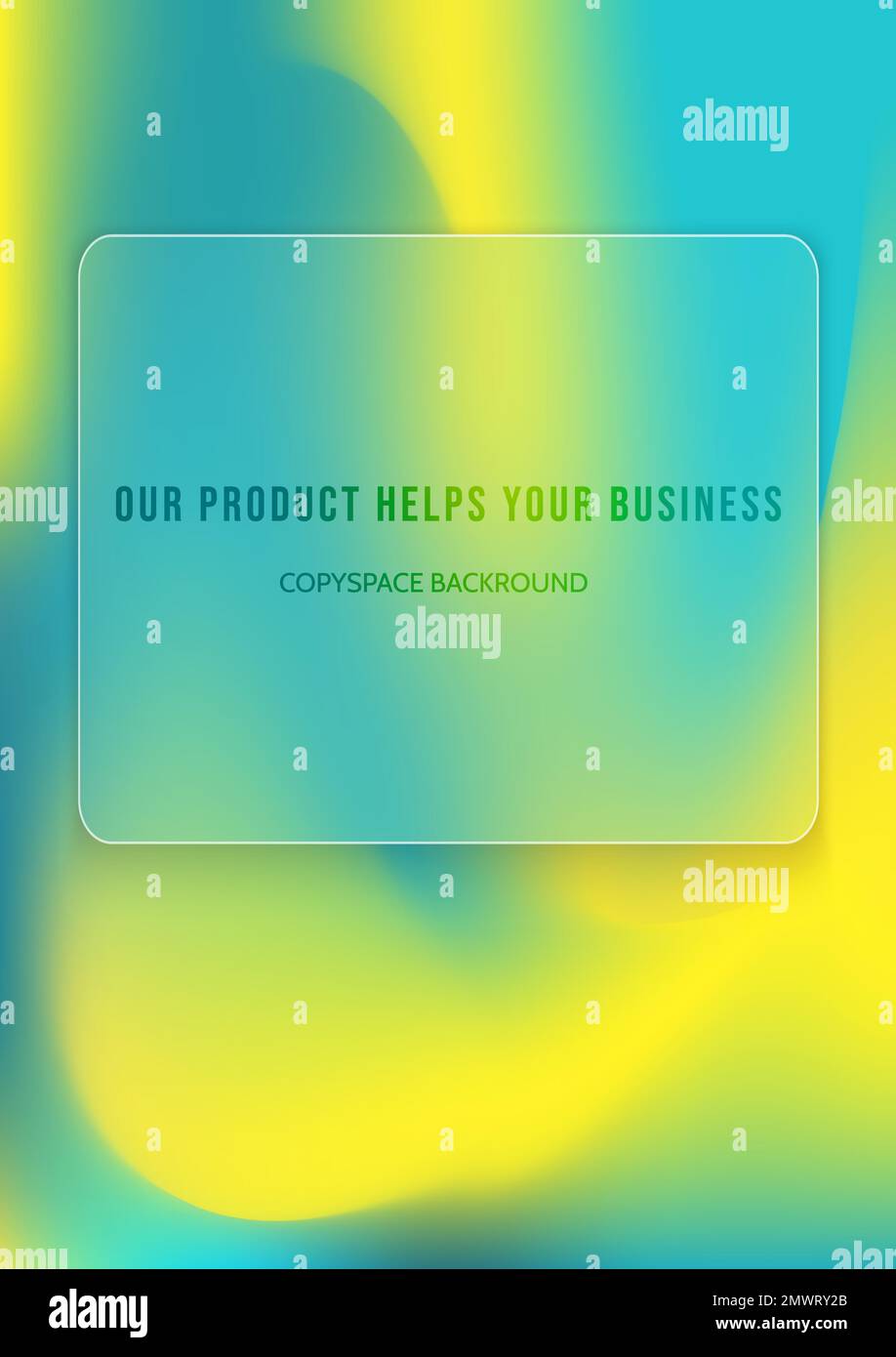 Abstract gradient background with blurry glass effect A4 poster Stock ...