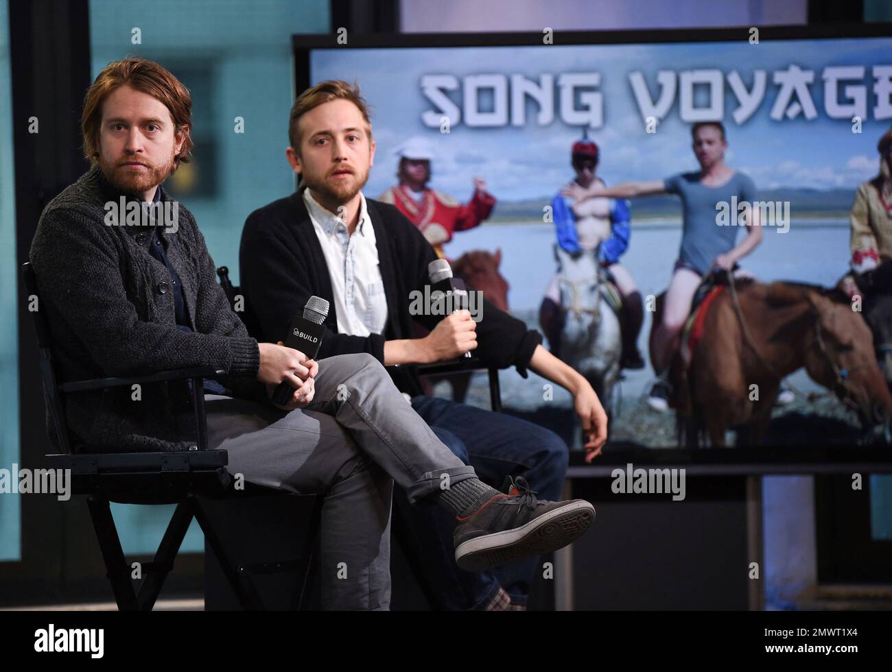 The Gregory Brothers, Andrew Rose Gregory, left, and Evan Gregory participate in the BUILD ...