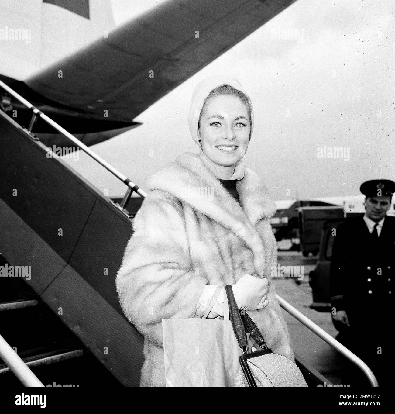 American actress Charmian Carr is pictured at London Airport after ...