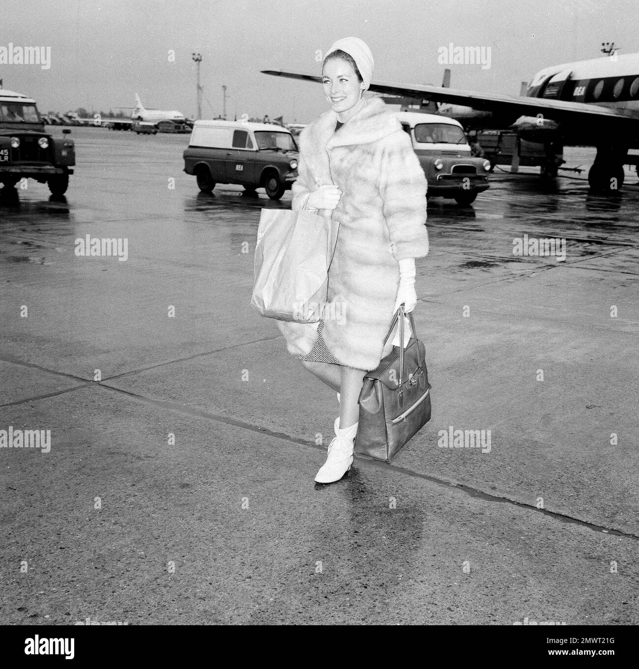 American actress Charmian Carr is pictured at London Airport after ...