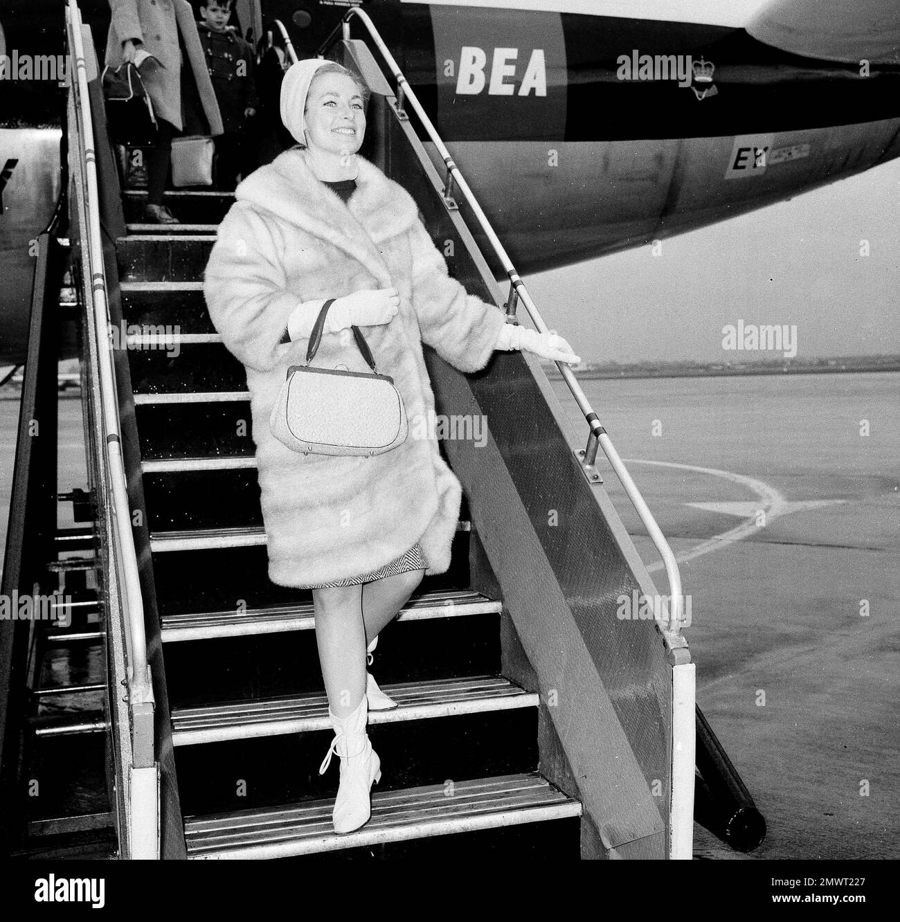 American actress Charmian Carr is pictured at London Airport after ...