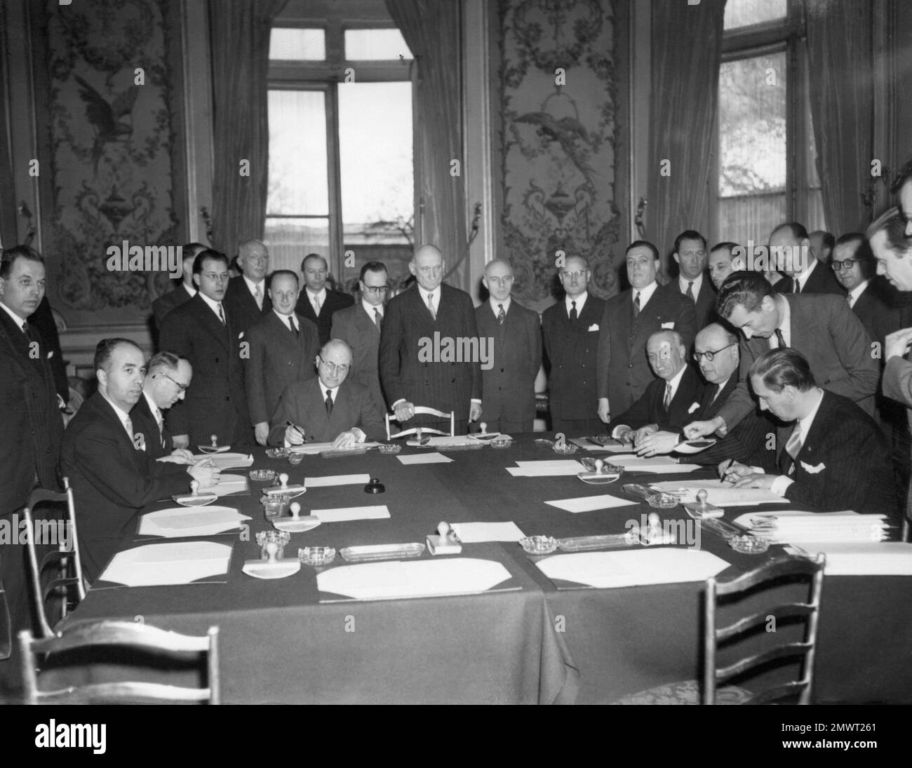 The ceremony of the Schuman Plan on Coal-Steel Pool took place at the ...