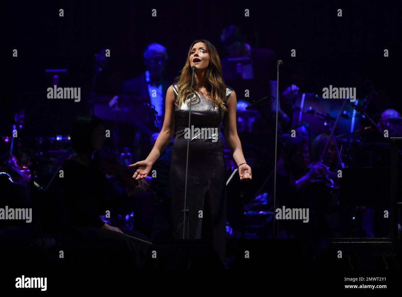 Singer Katharine McPhee performs at Madison Square Garden on Thursday ...