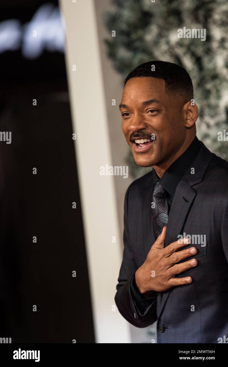 Actor Will Smith poses for photographers upon arrival at the premiere ...