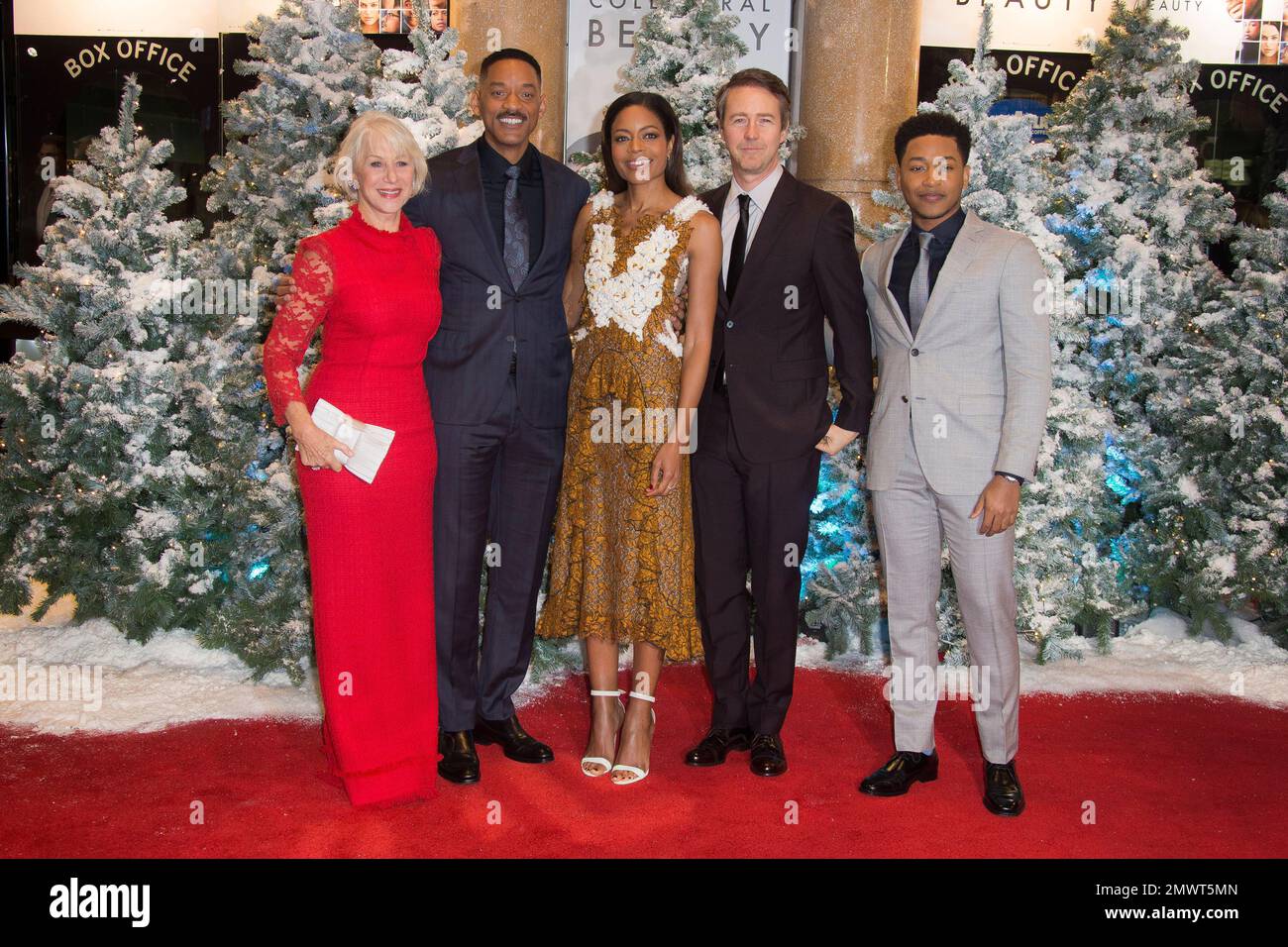 Actors from left, Helen Mirren, Will Smith, Naomie Harris, Ed Norton ...