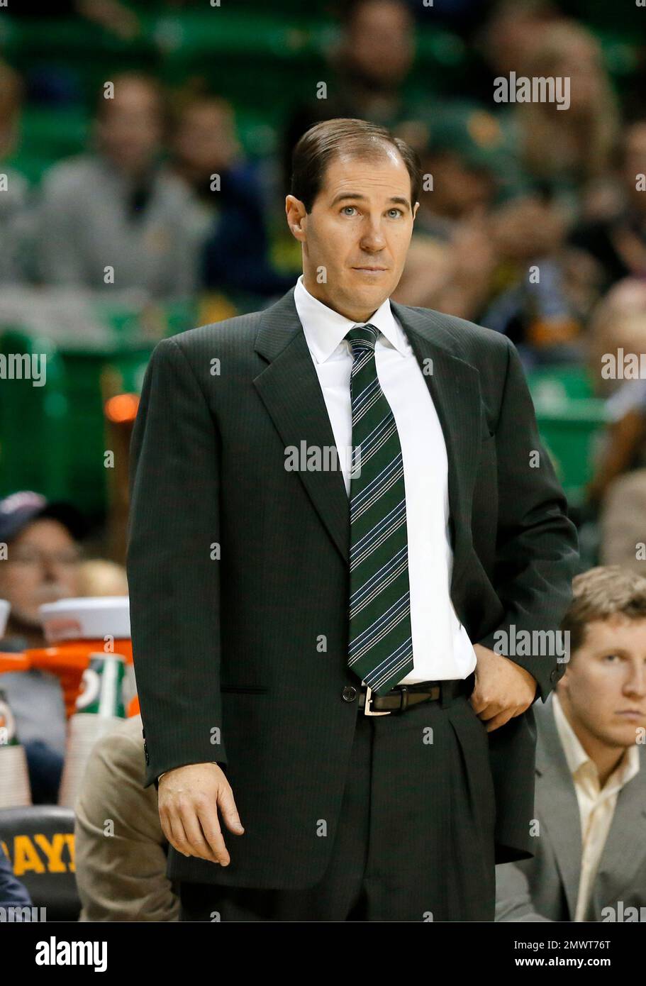 Baylor head coach Scott Drew watches play against Southern during an ...