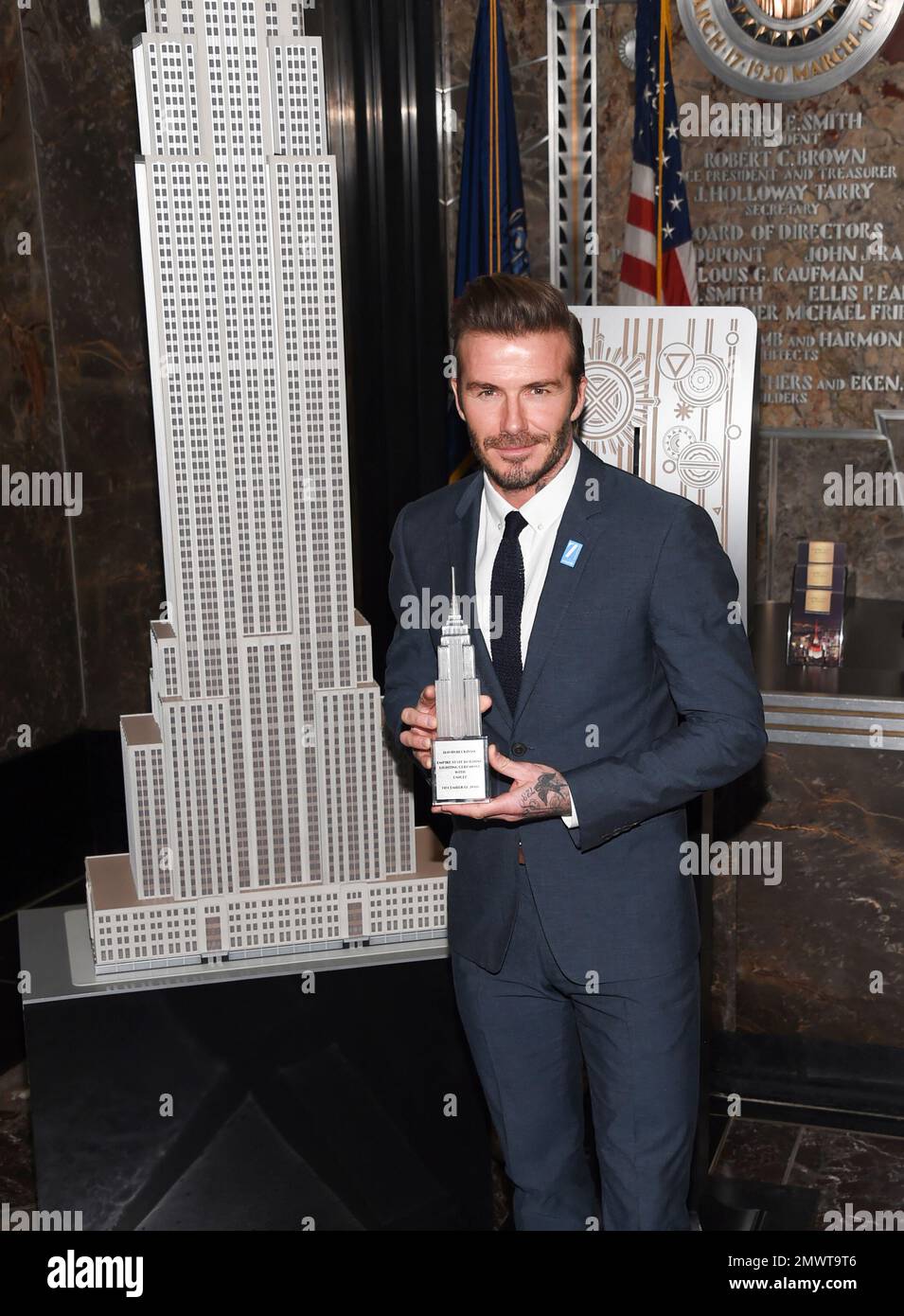 UNICEF Goodwill Ambassador David Beckham lights the Empire State ...