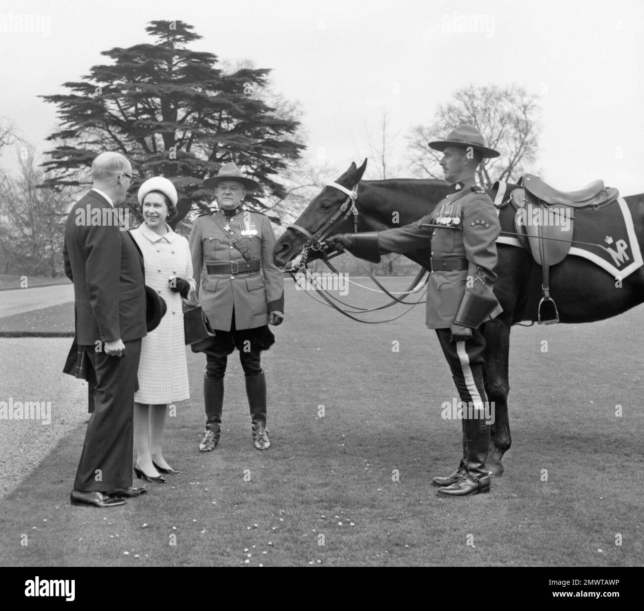 Britain's Queen Elizabeth II is seen with Canadian Solicitor-General ...