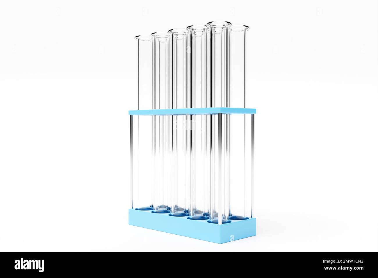 3d illustration of glassware with liquids for laboratory analysis ...