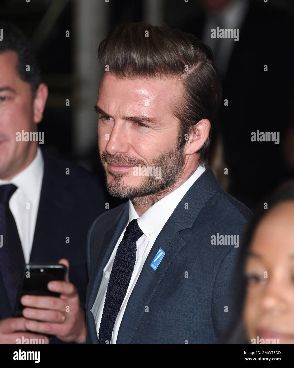 UNICEF Goodwill Ambassador David Beckham lights the Empire State ...