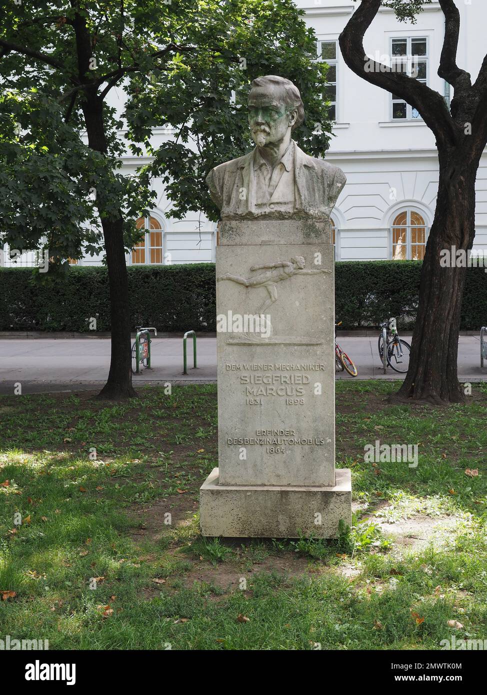 VIENNA, AUSTRIA - CIRCA SEPTEMBER 2022: Monument to Siegfried Marcus ...