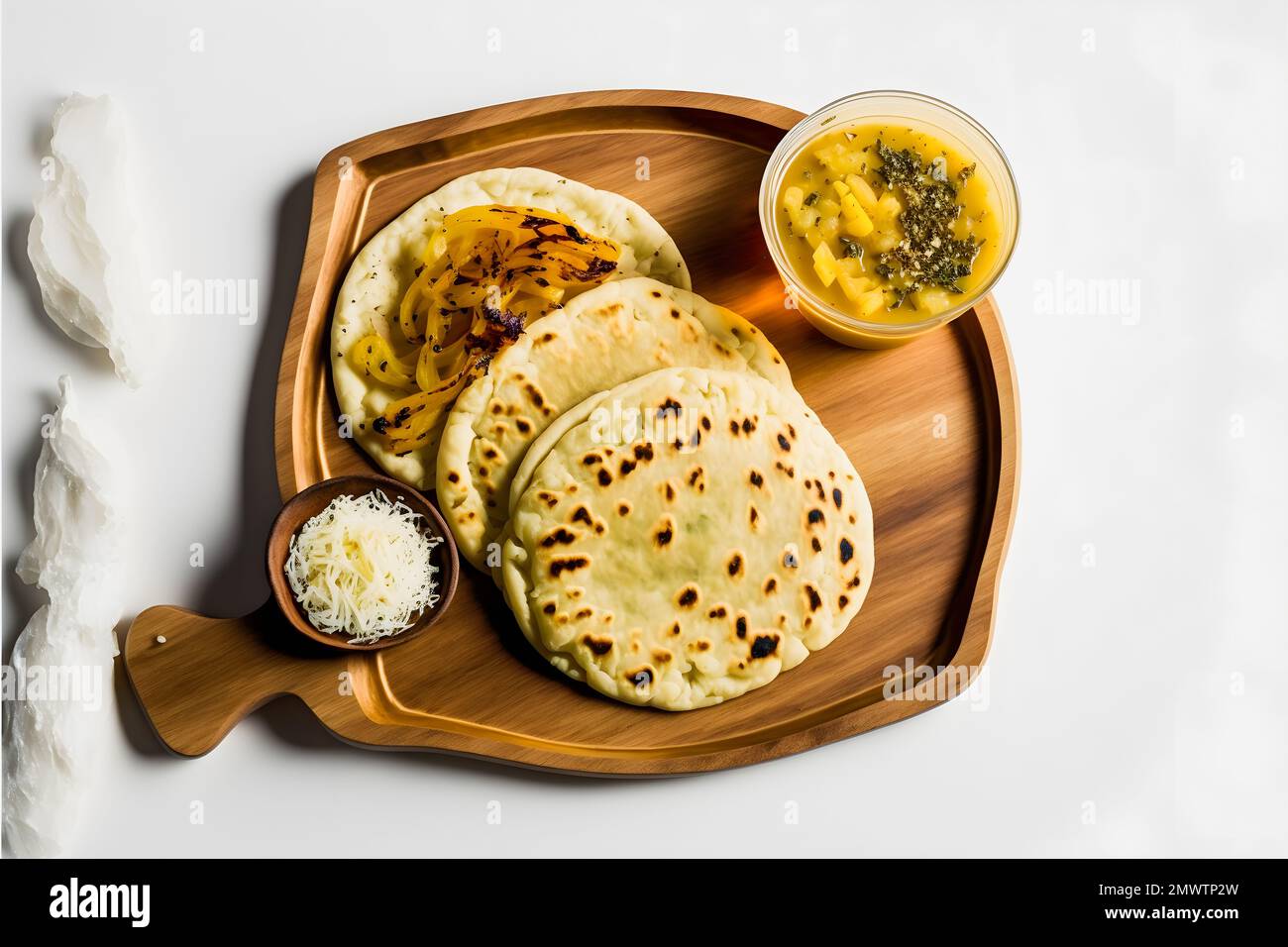 Pupusas on white background food photography. High-quality images ...