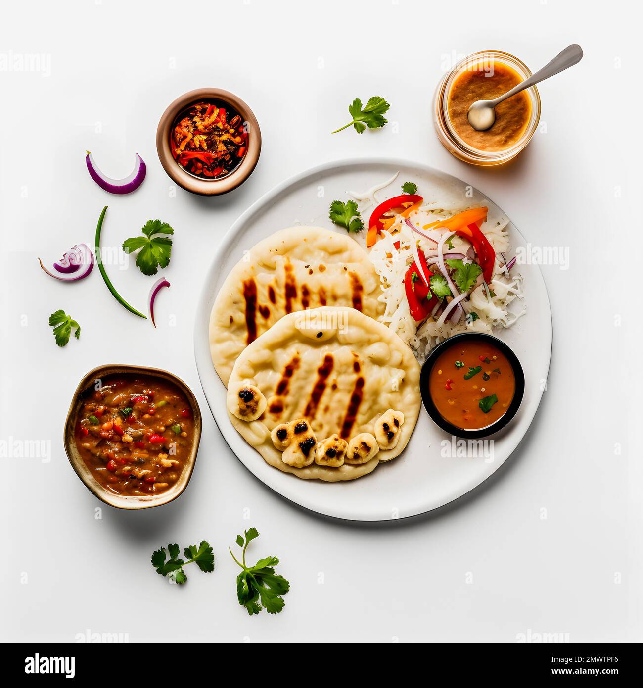 Pupusas on white background food photography. High-quality images ...