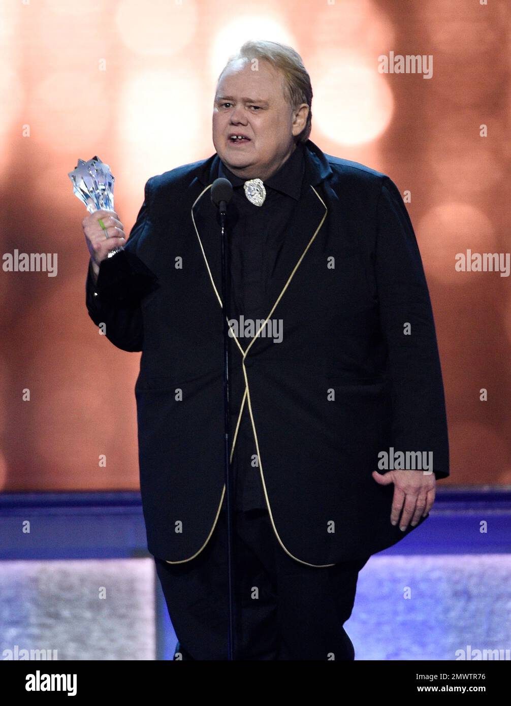 Louie Anderson accepts the award for best supporting actor in a comedy ...