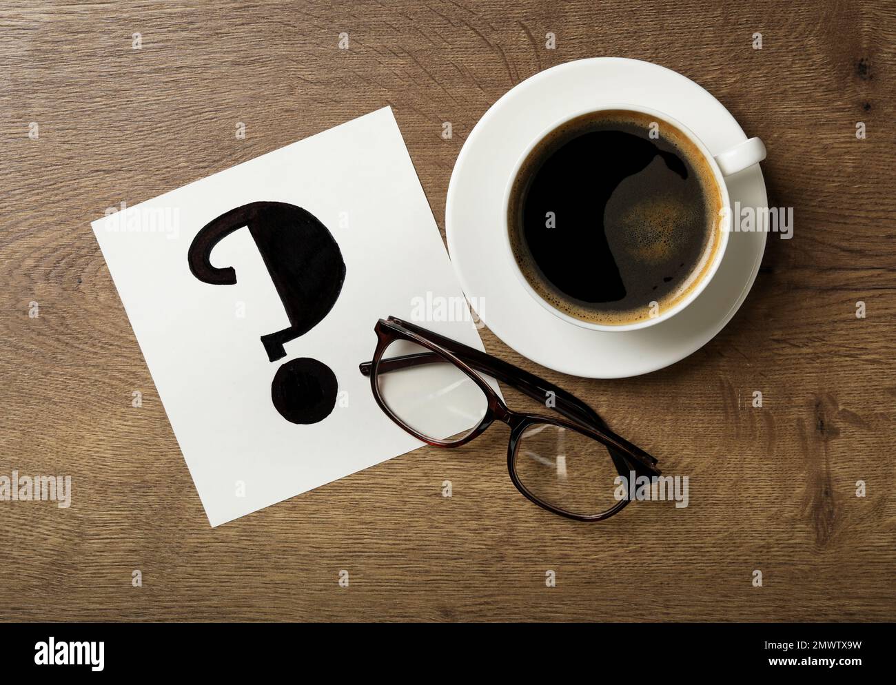Coffee question mark hi-res stock photography and images - Alamy
