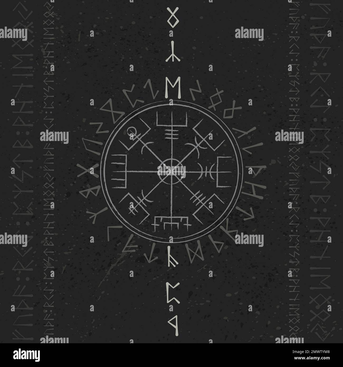 Abstract runic vegvisir true symbol Stock Vector Image & Art - Alamy