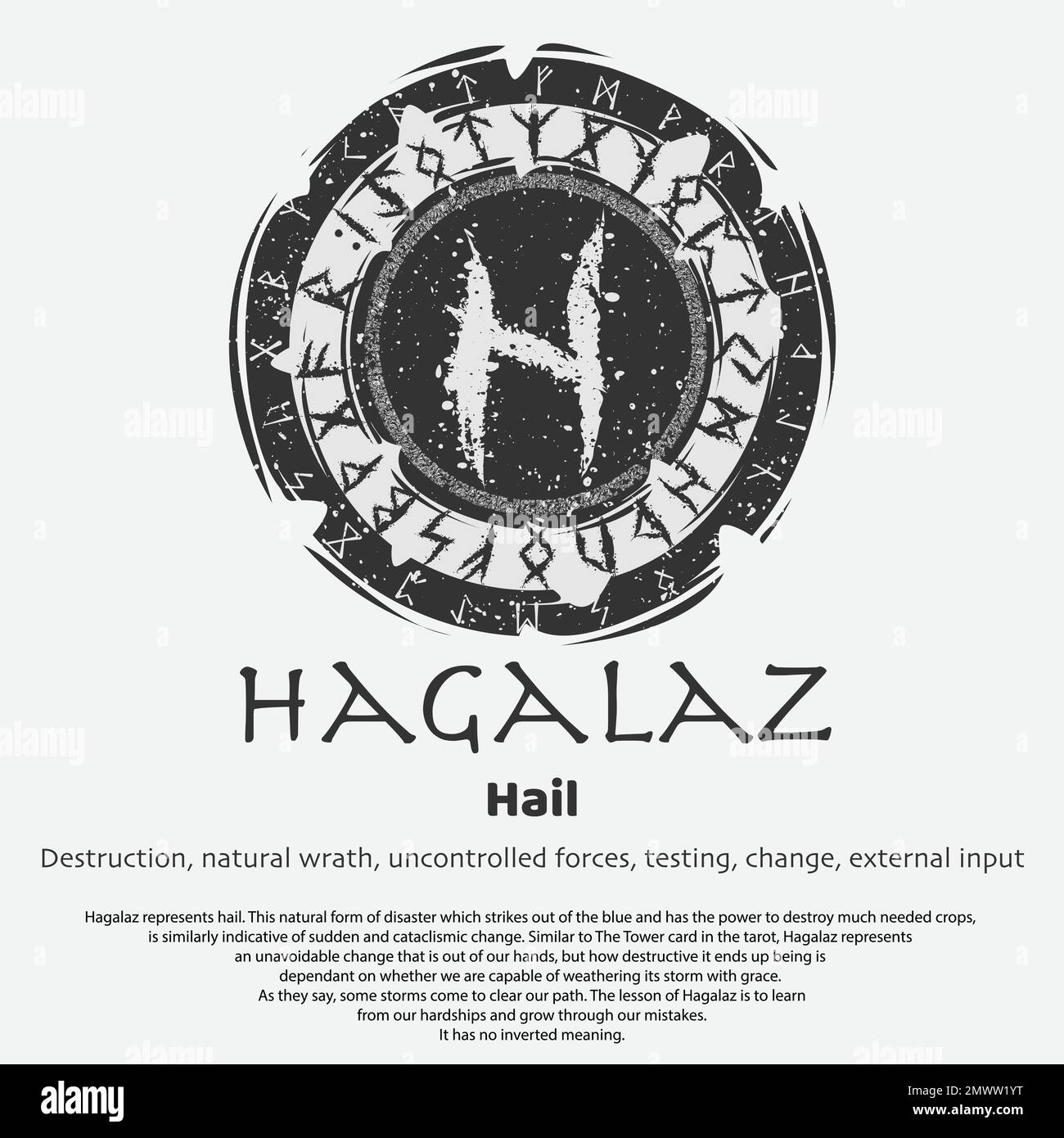 Viking Hagalaz rune dark circle shield Stock Vector Image & Art - Alamy