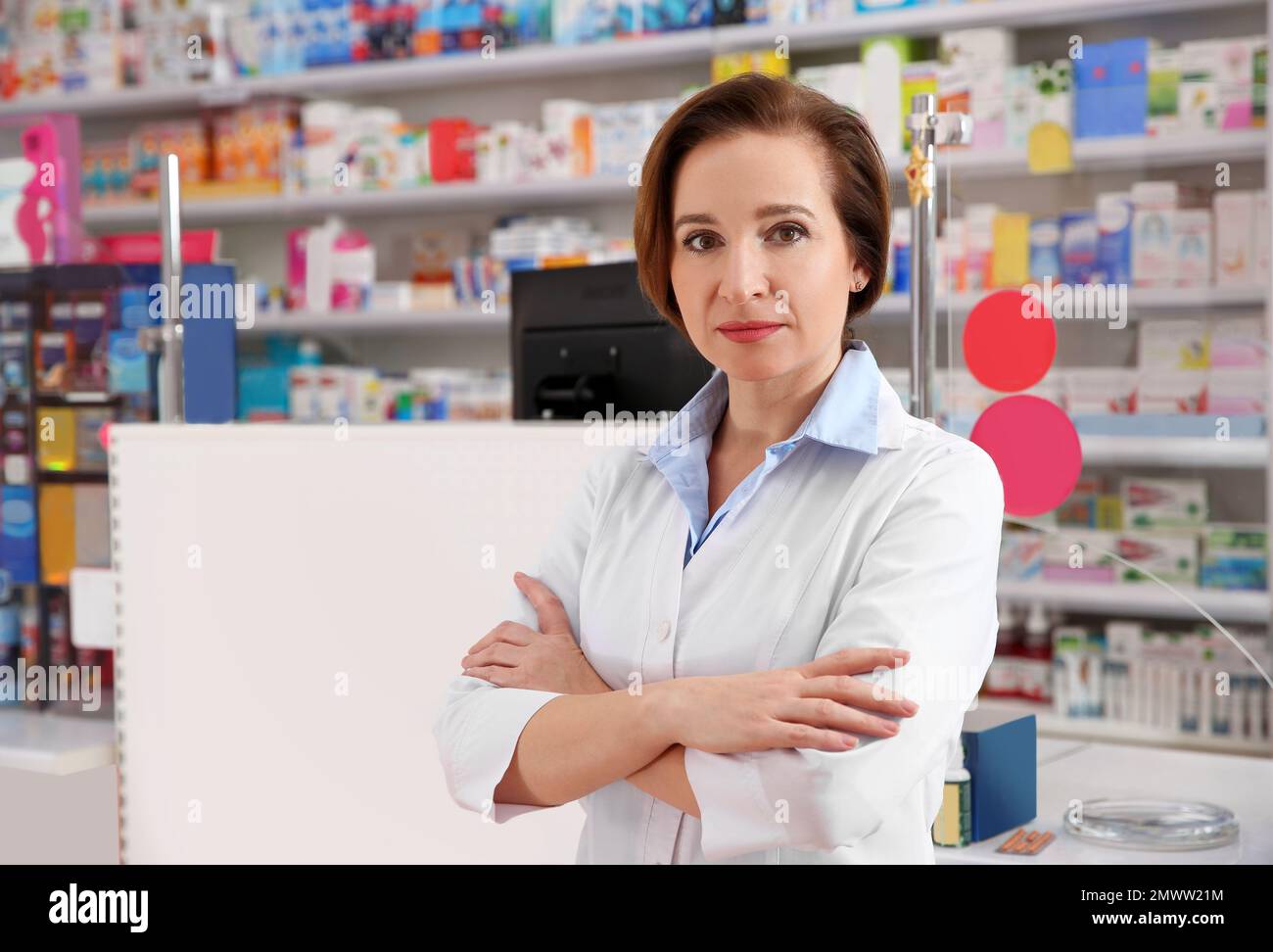 Portrait of professional pharmacist in modern drugstore Stock Photo - Alamy