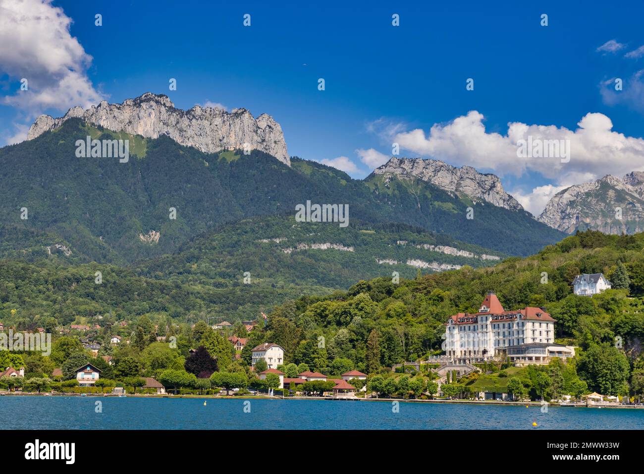 Lake Annecy with La Tournette in the background, France Stock Photo - Alamy