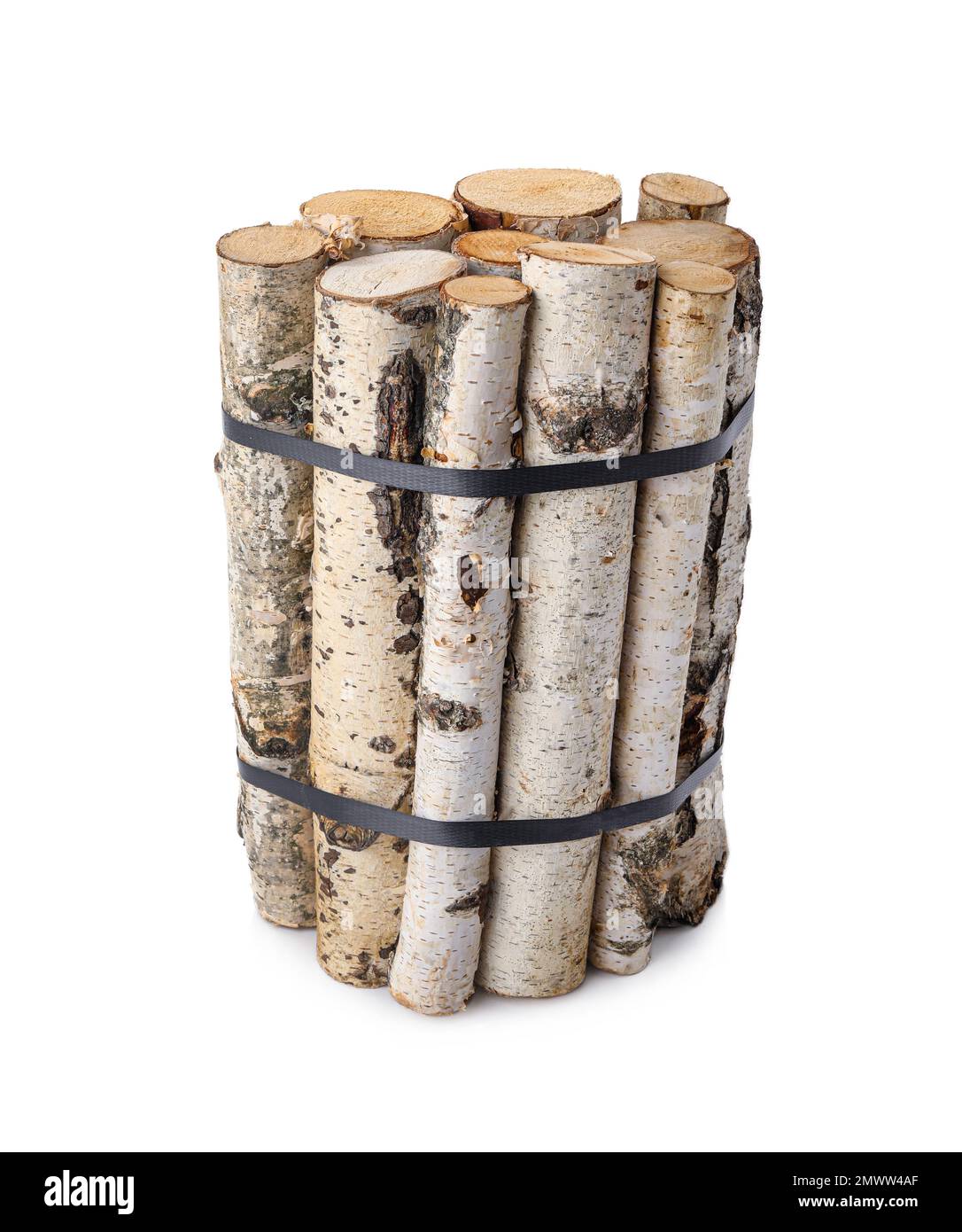 Bunch of cut firewood isolated on white Stock Photo - Alamy