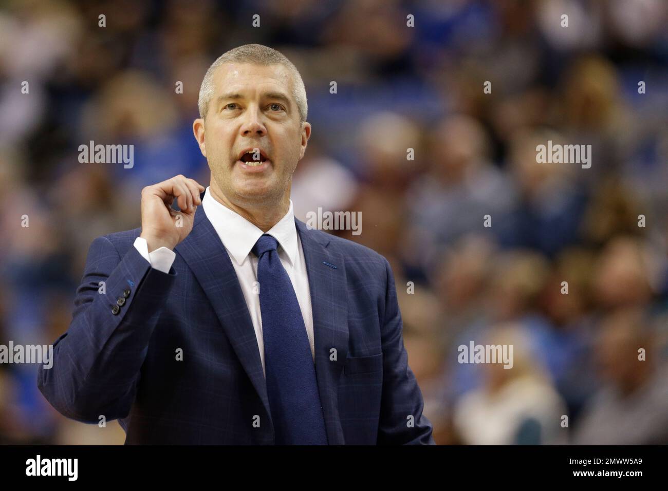 Indiana State head coach Greg Lansing in the first half of an NCAA ...