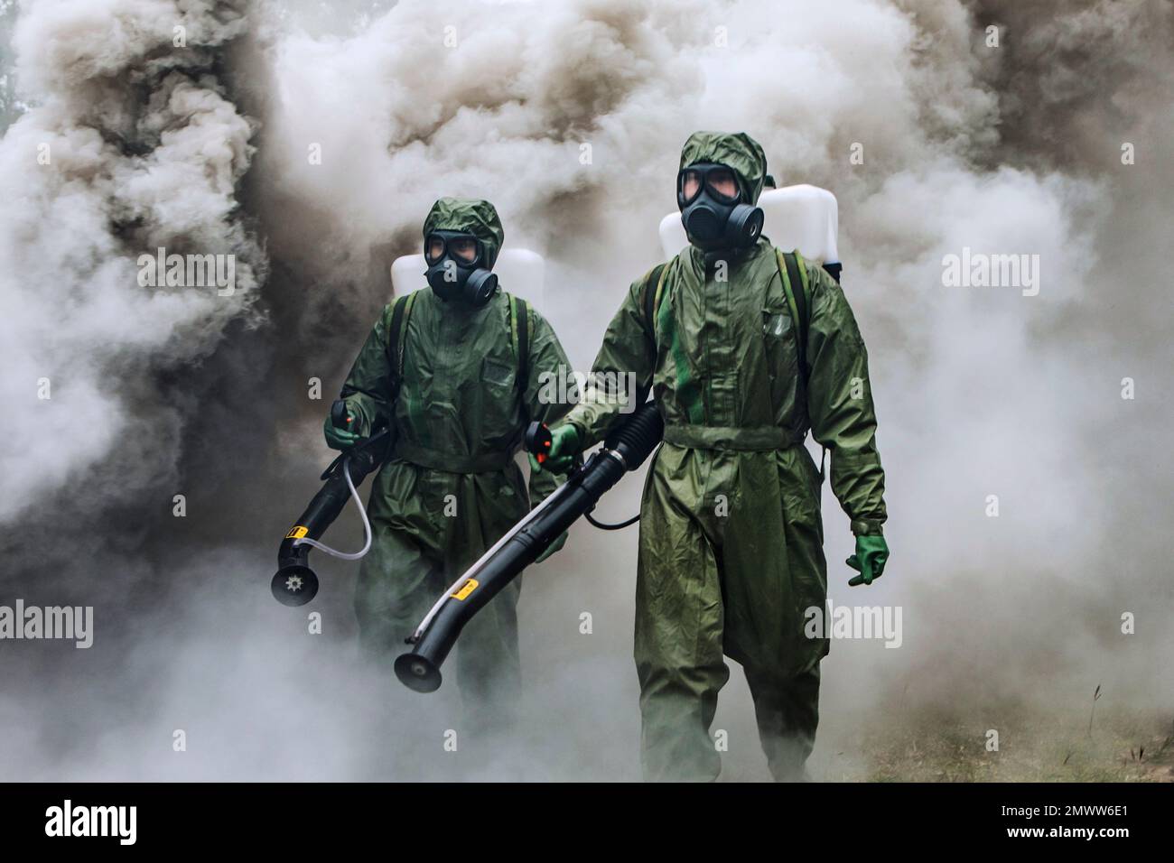 NANNING, CHINA - FEBRUARY 2, 2023 - Members of a chemical control unit ...