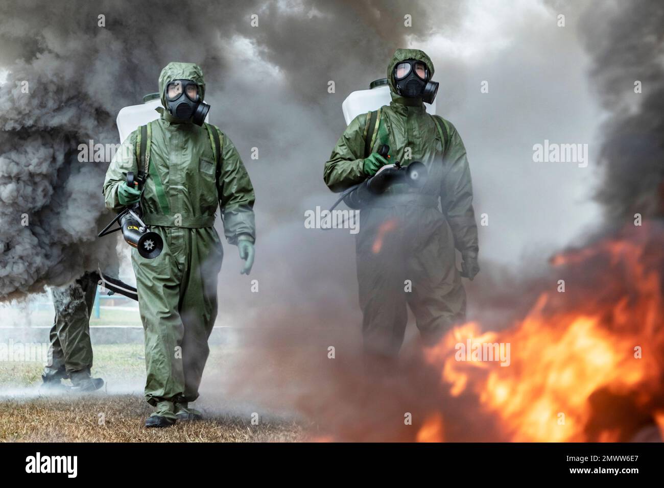 NANNING, CHINA - FEBRUARY 2, 2023 - Members of a chemical control unit ...