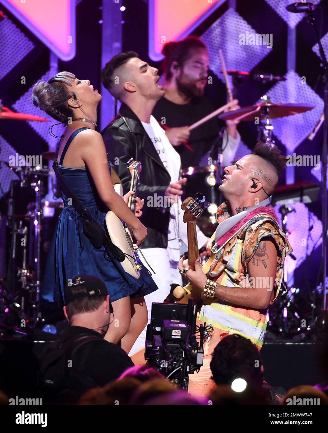 DNCE members JinJoo Lee, from left, Joe Jonas, Jack Lawless and Cole ...