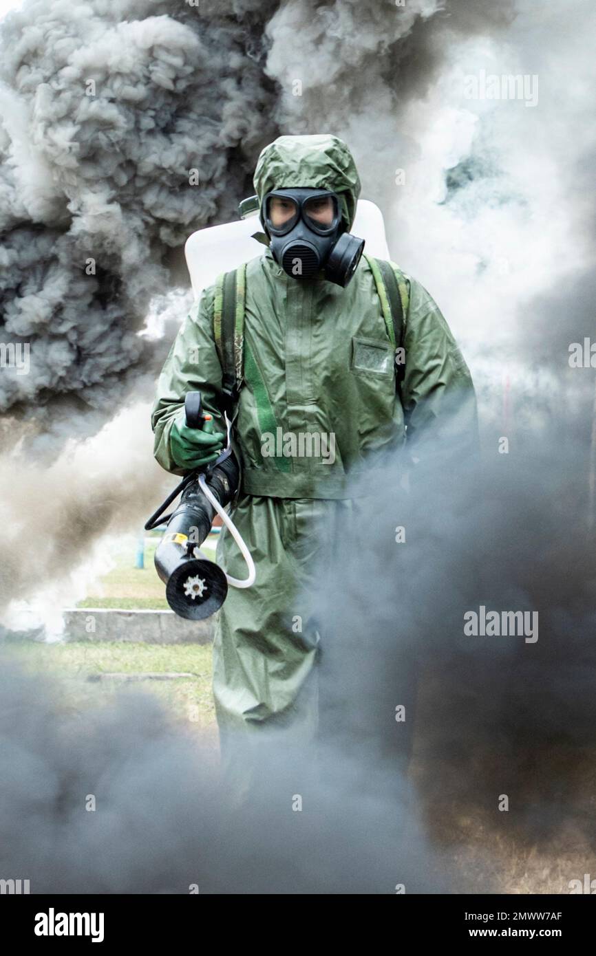 NANNING, CHINA - FEBRUARY 2, 2023 - Members of a chemical control unit ...