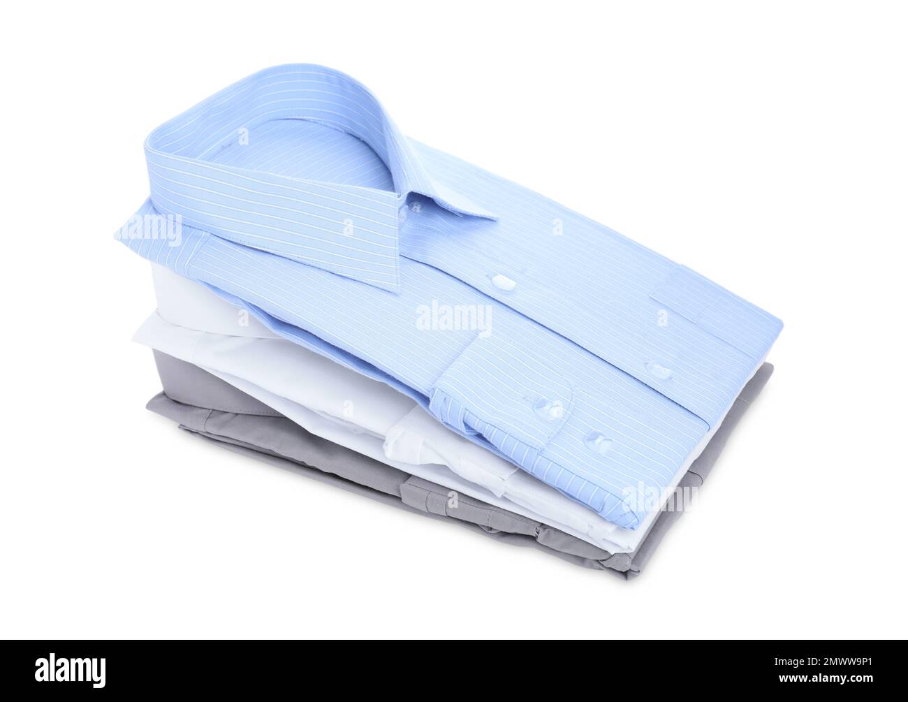 Stack of formal shirts hi-res stock photography and images - Alamy