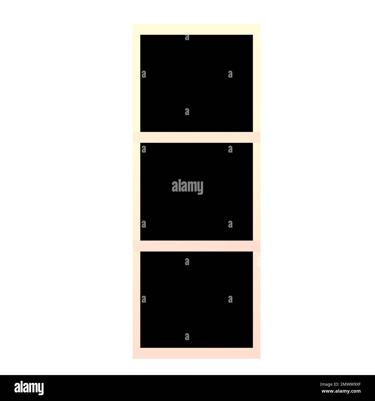 Frame photo paper empty in cartoon style for memories, scrapbook or ...