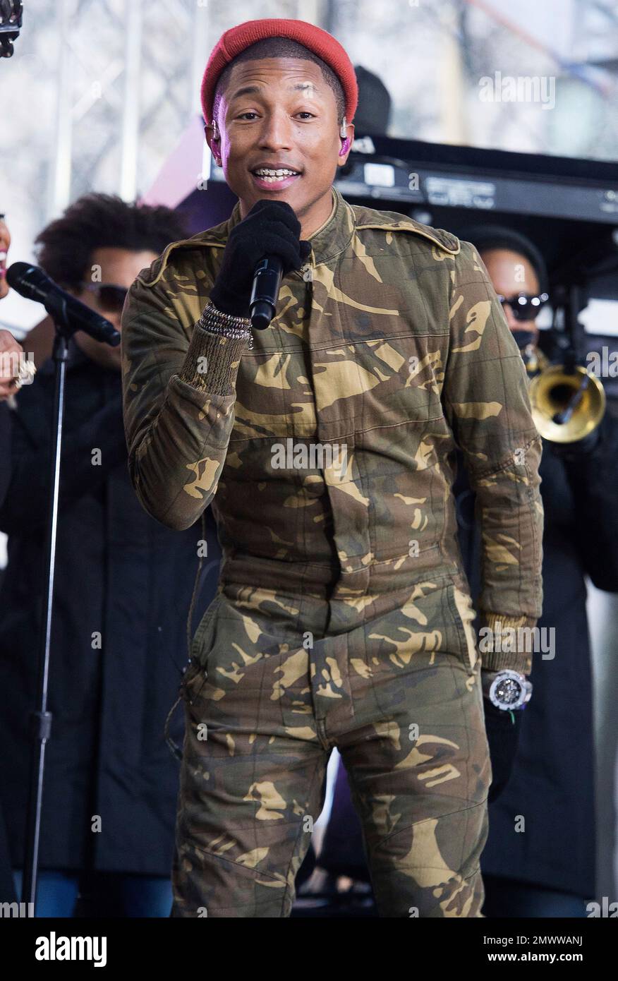Pharrell Williams performs on NBC's "Today" show at Rockefeller Plaza ...