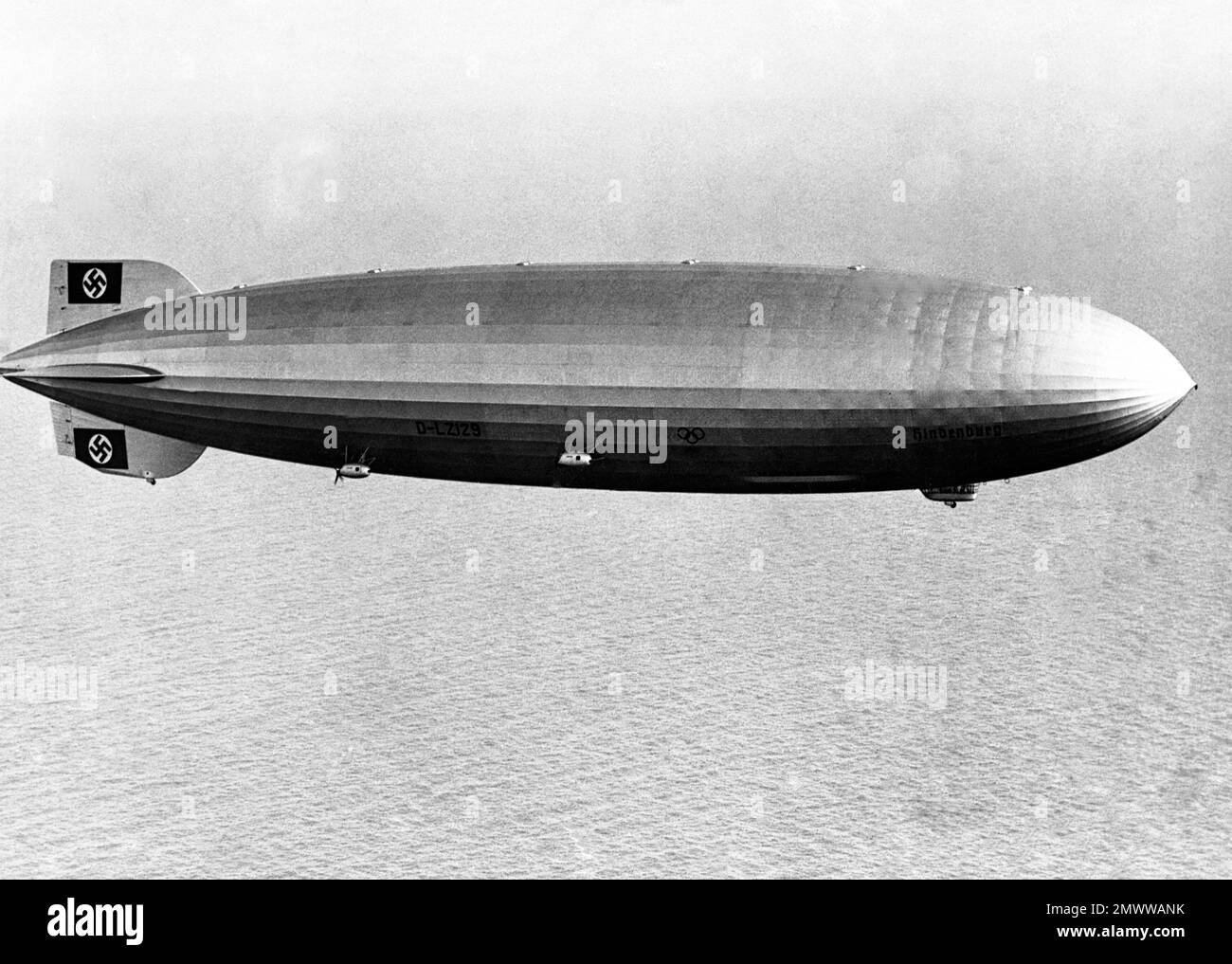 The Hindenburg, Germany's latest and the biggest Zeppelin photographed ...
