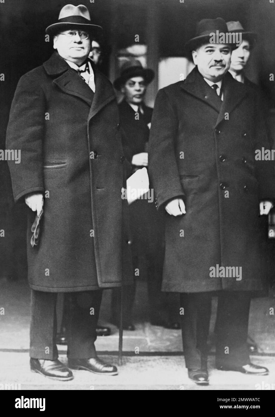 Maxim Litvinov, Soviet Minister of Foreign Affairs, left, and Ivan ...