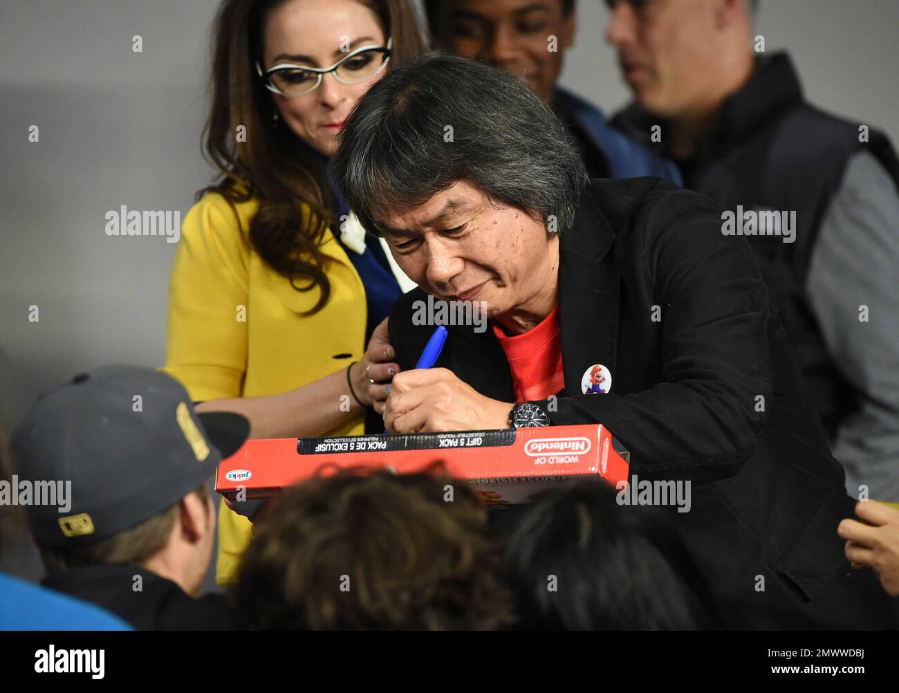 Japanese video game designer and producer Shigeru Miyamoto signs ...